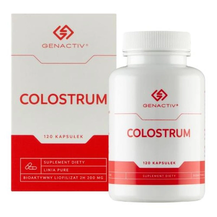 COLOSTRUM GENACTIV, kapsułki 120 szt. 200 mg | puderikrem.pl