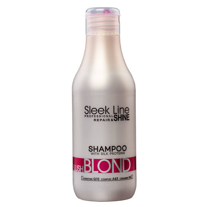 Sleek Line Blush Blond Shampoo szampon do włosów blond z jedwabiem 300 ...