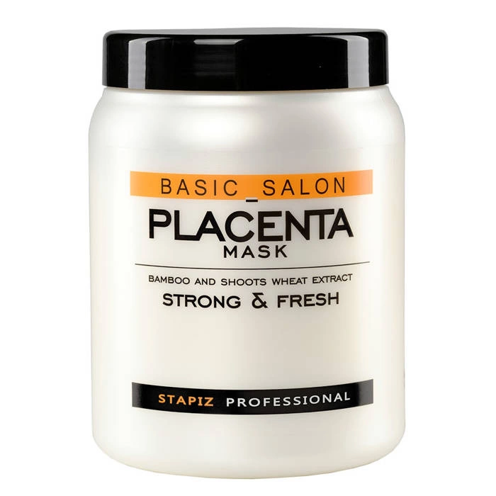 Basic Salon Placenta Mask maska do włosów z ekstraktami z bambusa i kiełków pszenicy 1000 ml ...
