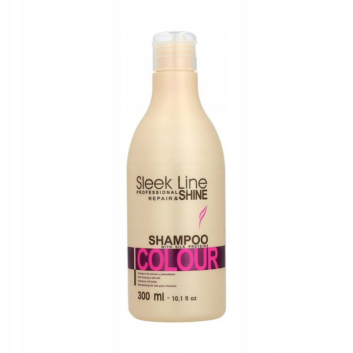 Sleek Line Colour Shampoo szampon z jedwabiem do włosów farbowanych 300 ...