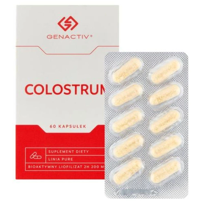 COLOSTRUM GENACTIV, kapsułki 60 szt. 200 mg | puderikrem.pl