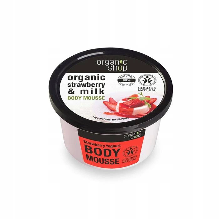 Organic Strawberry & Milk Body Mousse mus do ciała o zapachu ...
